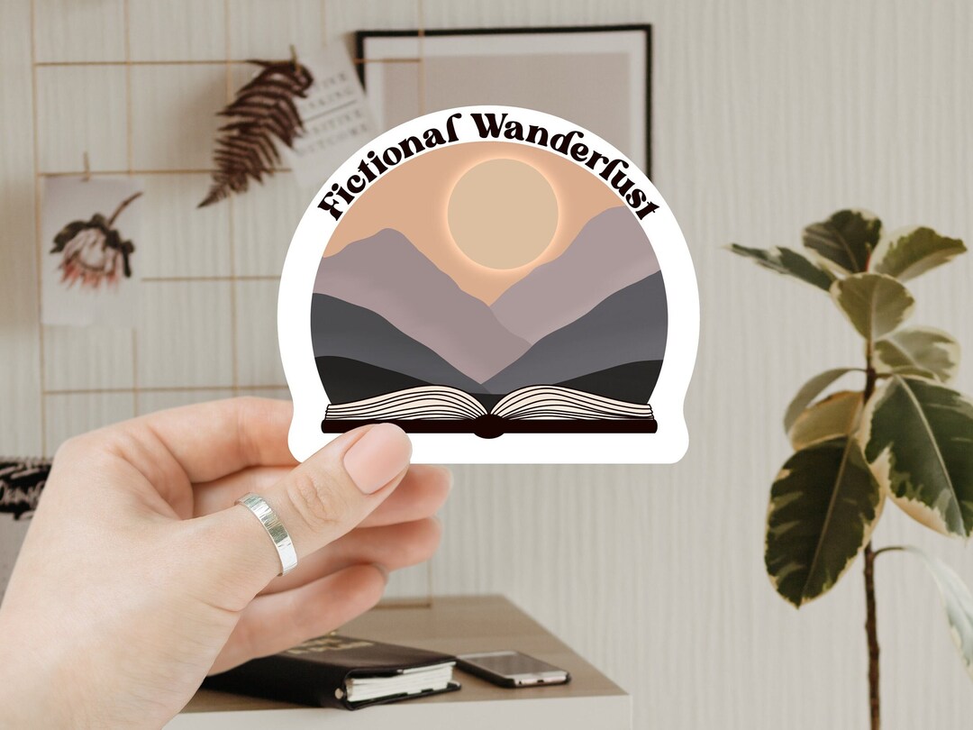Fictional Wanderlust, Book Lover Sticker, Kindle Stickers, Booktok ...