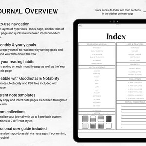 Digital Reading Journal, Book Review & Reading Tracker, Goodnotes ...