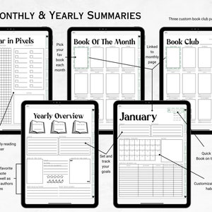 Digital Reading Journal, Book Review & Reading Tracker, Goodnotes ...