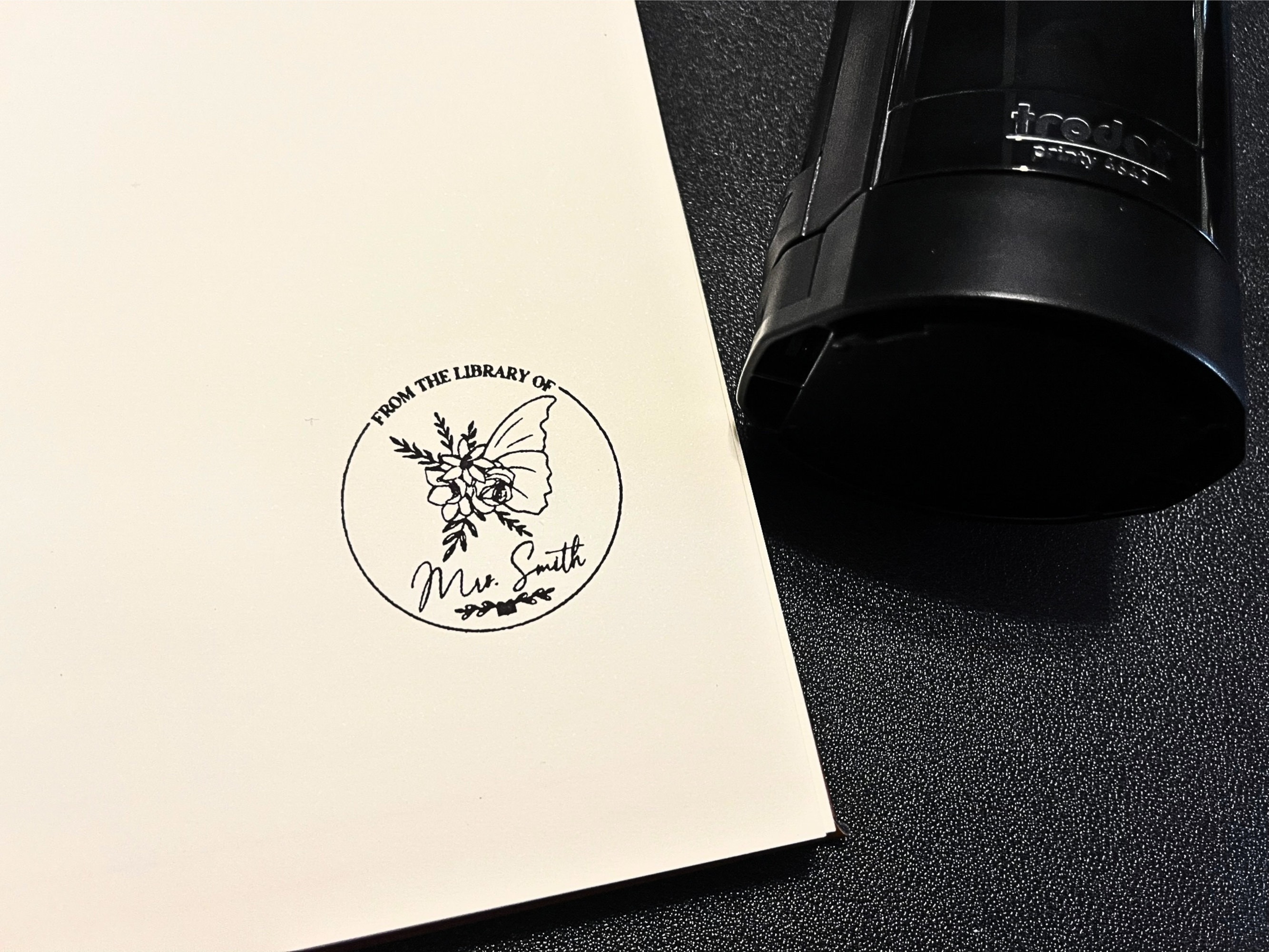 Personal Library, Custom Library Stamp, This Book Belongs To, Custom ...