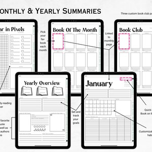 Digital Reading Journal, Book Review & Reading Tracker, Goodnotes ...