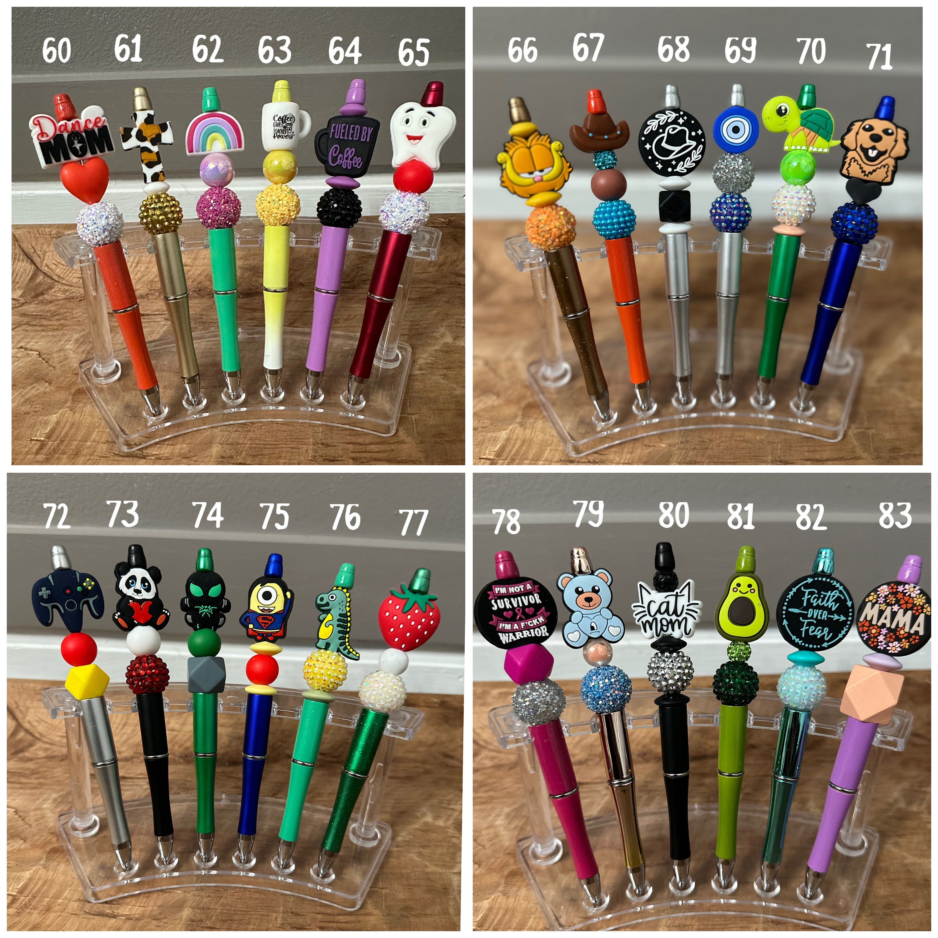 Custom Beaded Focal Pens Beaded Pens Fun Pens Focal Pens - Etsy