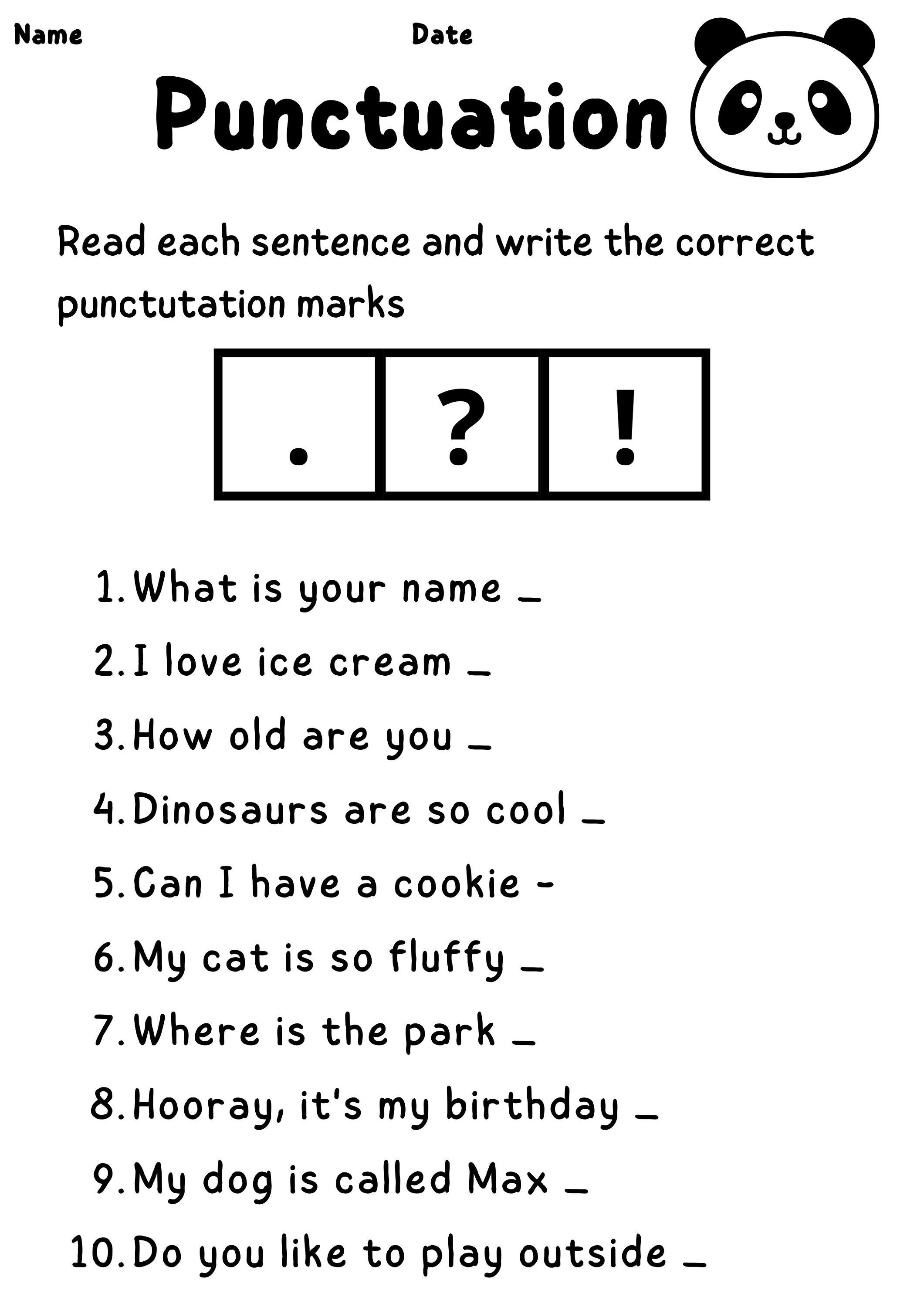 Punctuation Marks For Kids