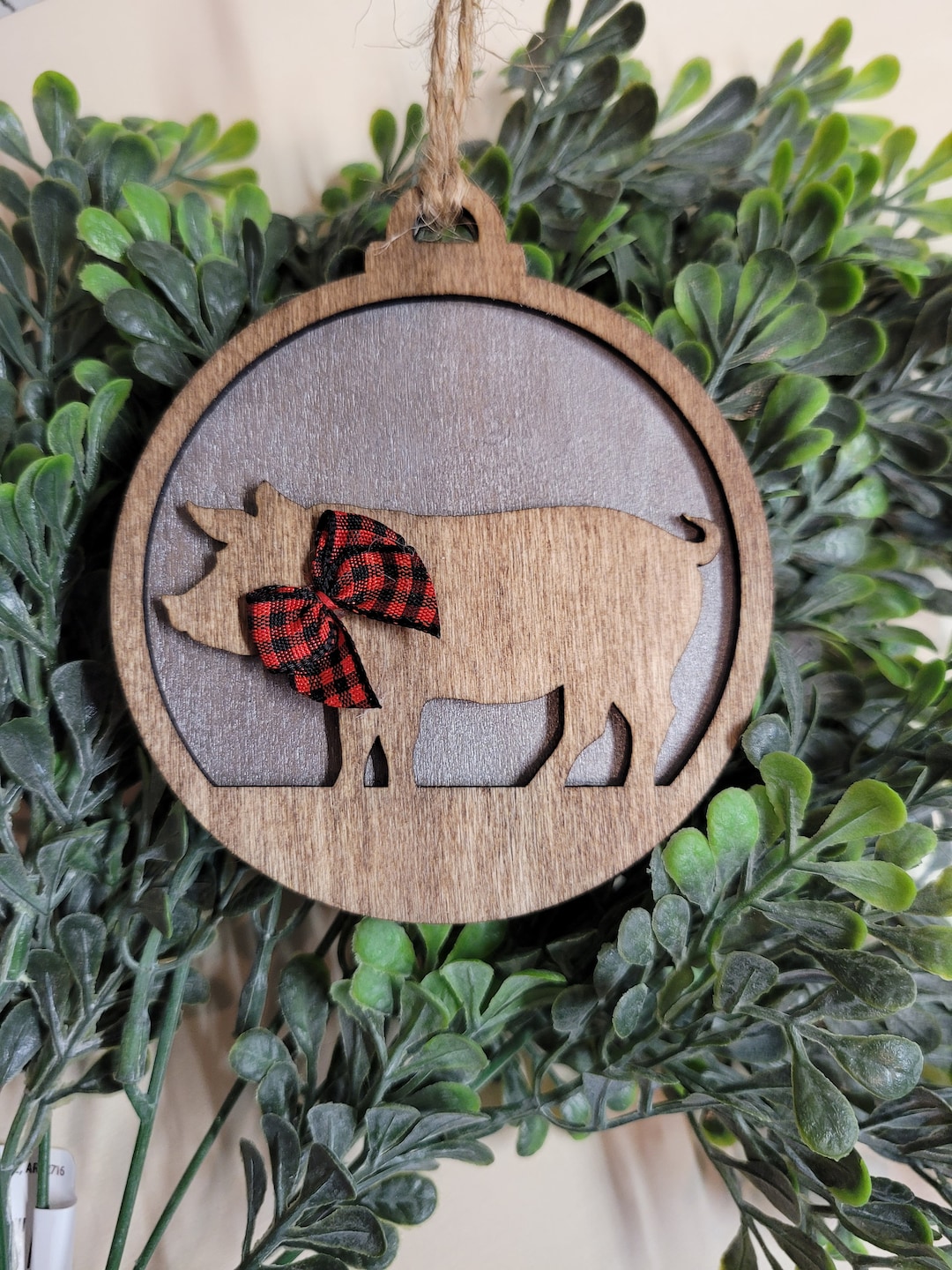 3.5 Inch Laser Cut Pig Ornament - Etsy
