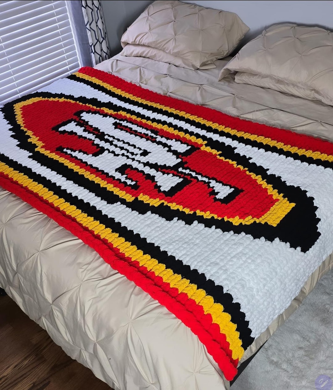 San Francisco 49ers Chunky Blanket Pattern, "pattern DOWNLOAD Only" - Etsy