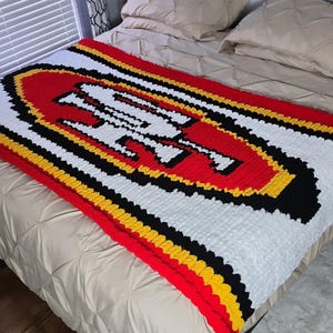 San Francisco 49ers Chunky Blanket Pattern, "pattern DOWNLOAD Only" - Etsy