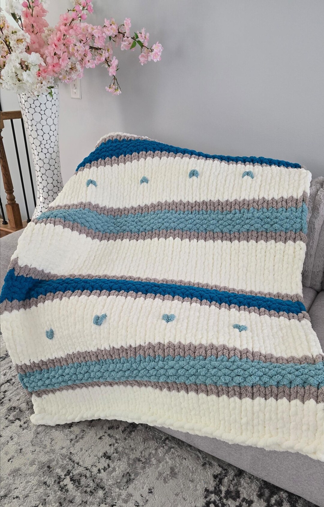 Chunky Knit Blanket Pattern: Handknit 40x60" (PDF Download) - Etsy