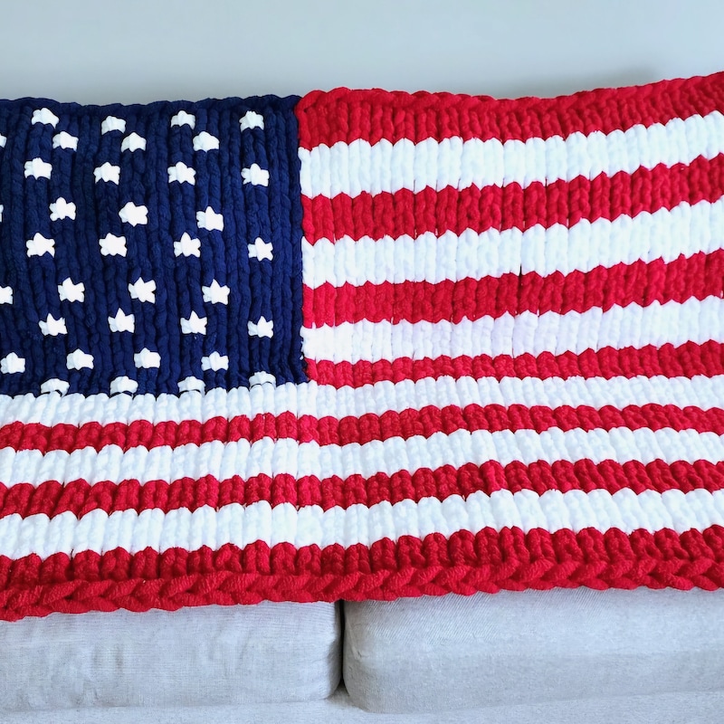 American Flag Yarn Decor - Etsy