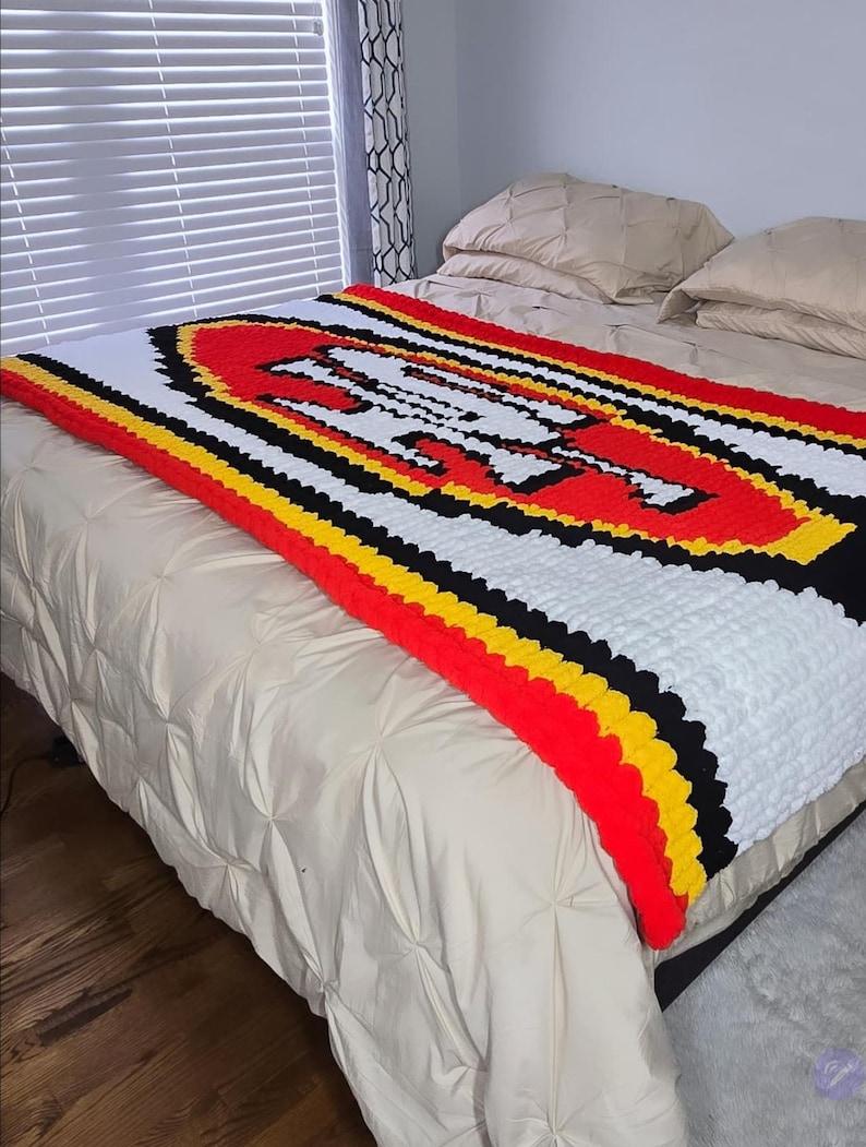 San Francisco 49ers Chunky Blanket Pattern, "pattern DOWNLOAD Only" - Etsy