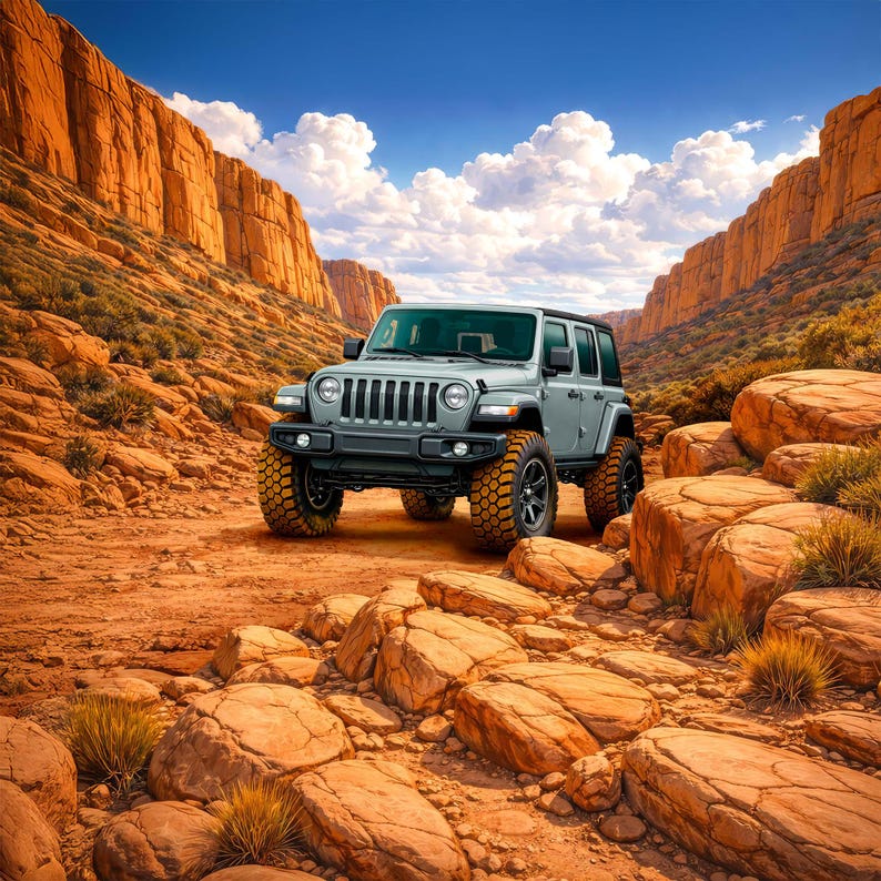 Jeep Wrangler Wall Art 3D Off-road Artwork Shadowbox Framed Home Decor ...