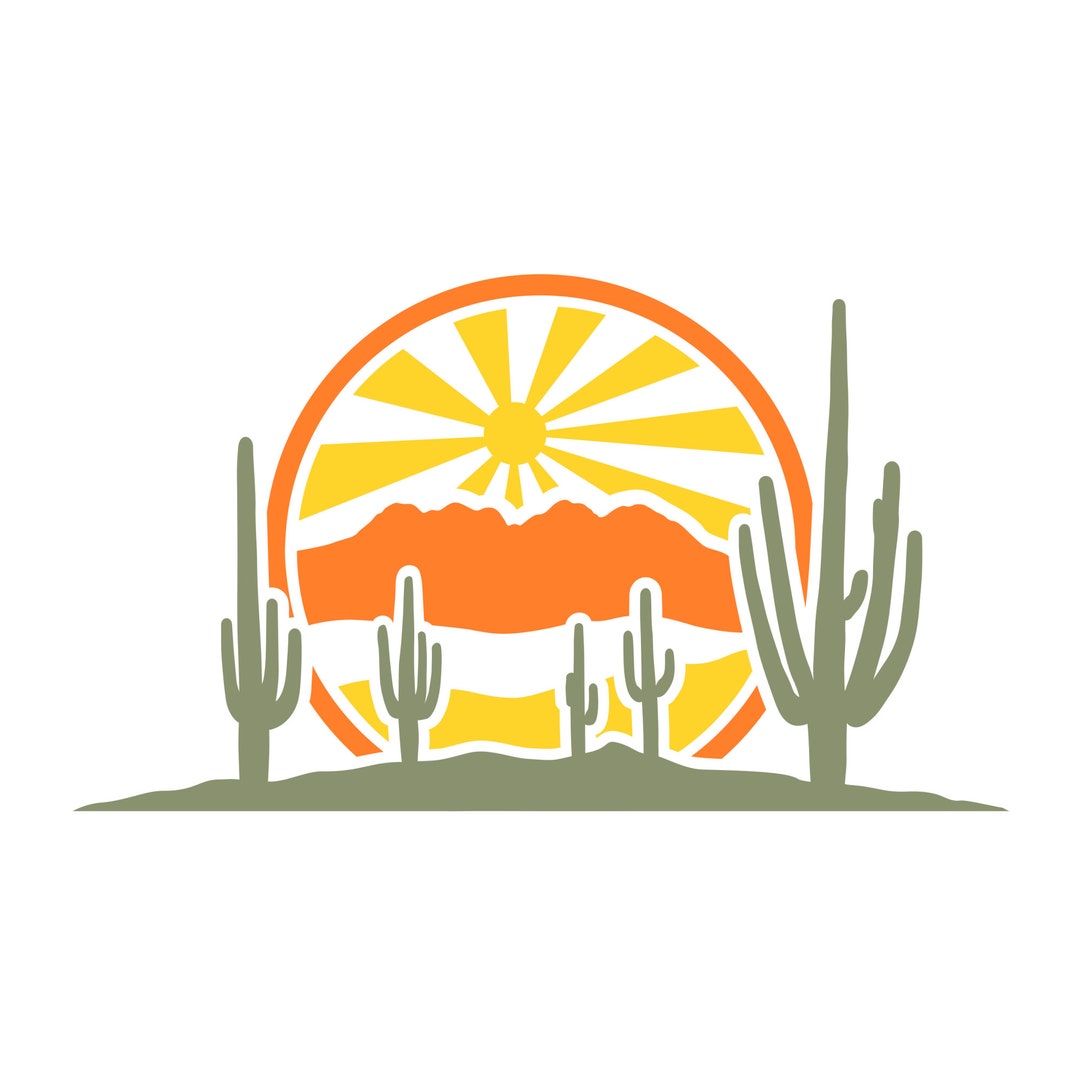 Desert Badge Digital Cut File - Etsy