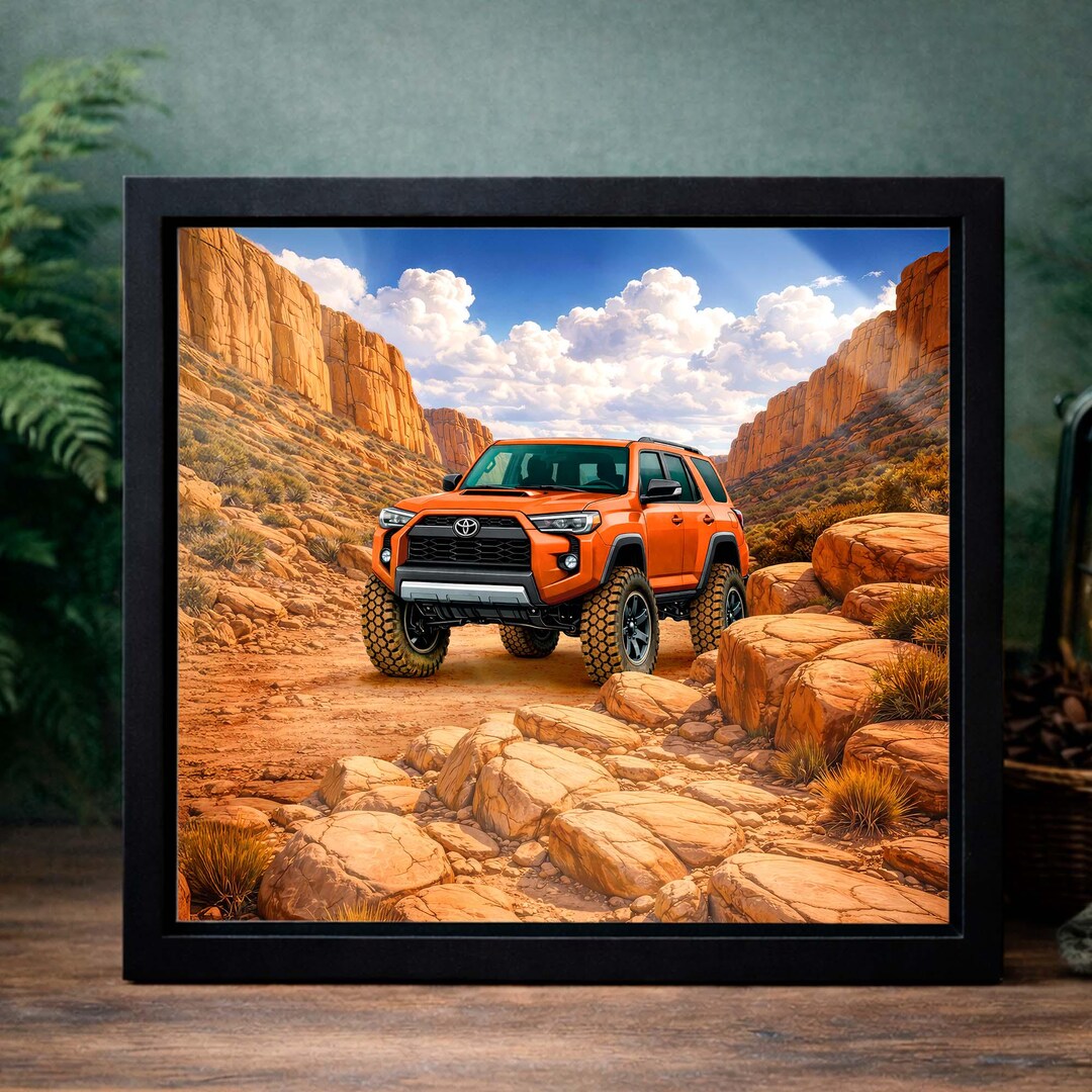 Toyota 4runner Wall Art 3D Off-road Artwork Shadowbox Framed Home Decor ...