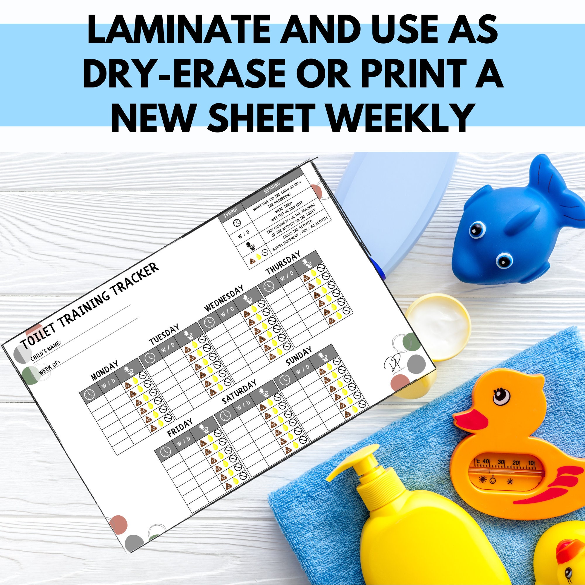 Schedule-based Toilet Training Tracker (7-day) - Perfect for Families ...