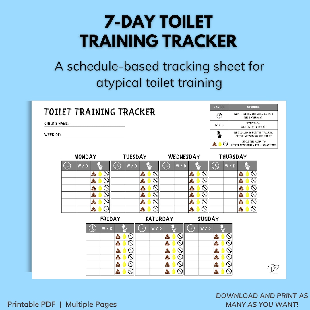 Schedule-based Toilet Training Tracker (7-day) - Perfect for Families ...