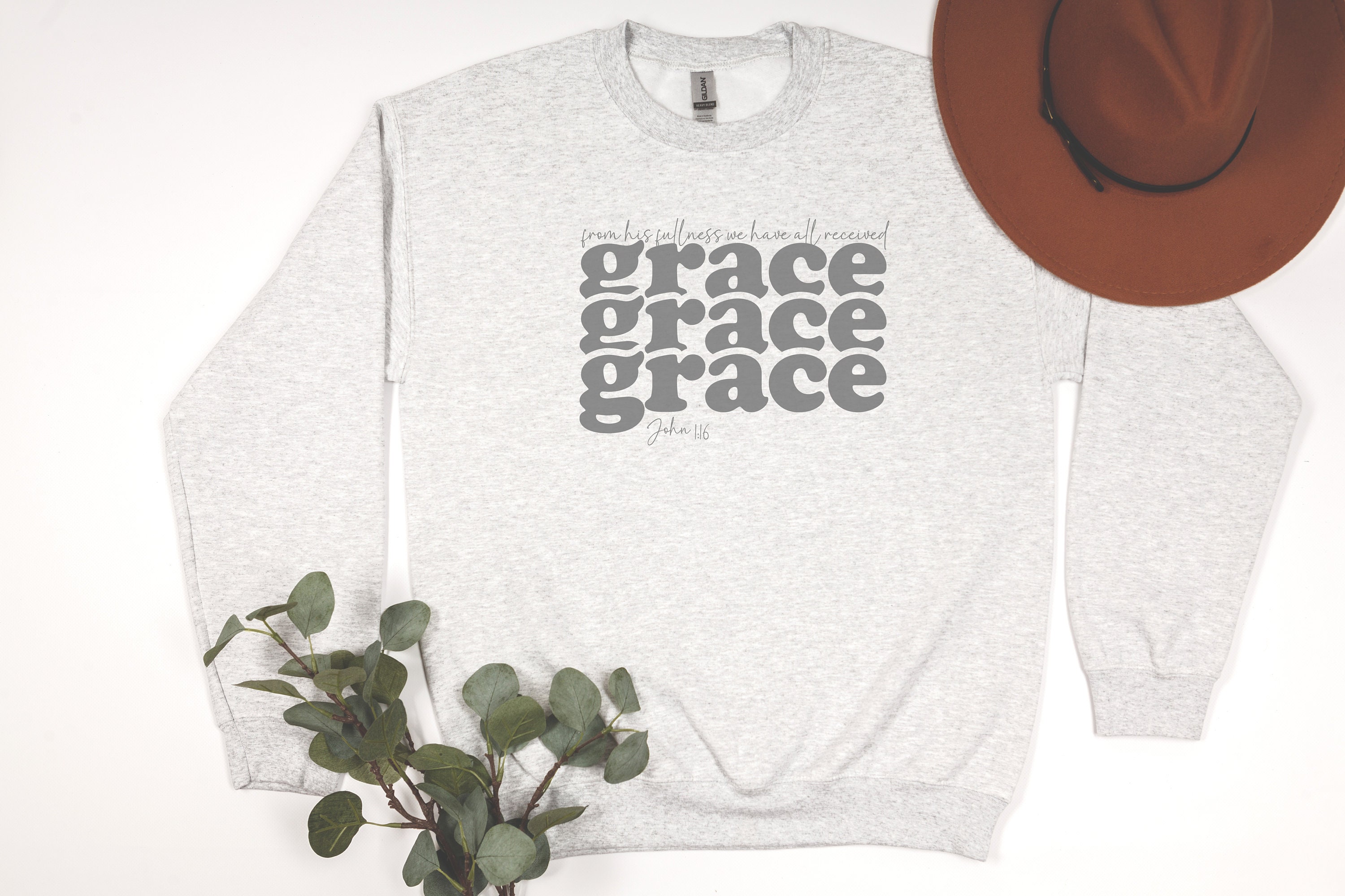 Grace Upon Grace Bible Verse Faith Based Adult Unisex Heavy - Etsy