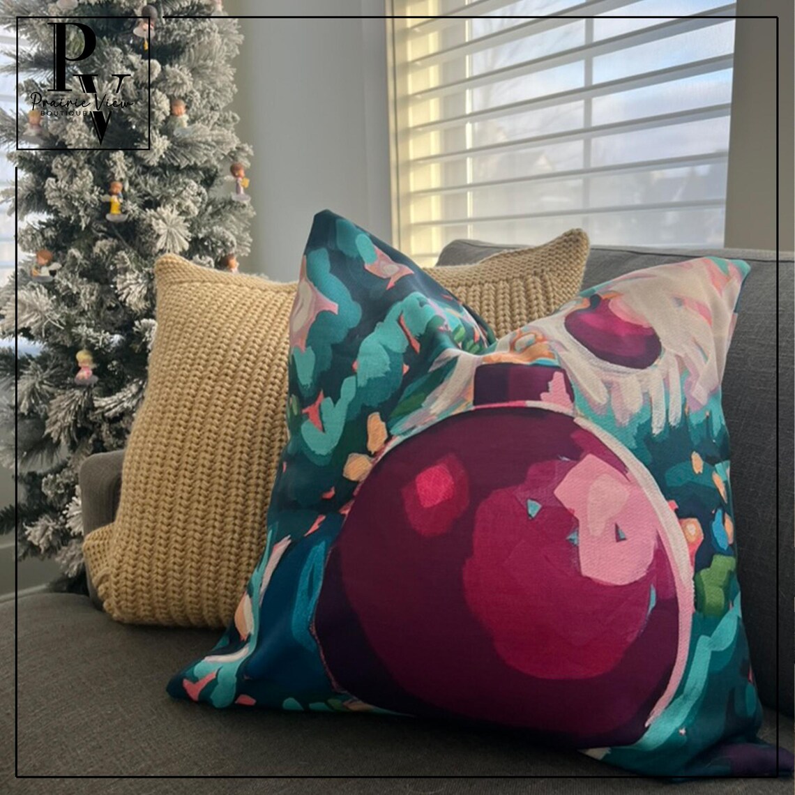 Christmas Ornament Art Pillow Case Throw Pillow Home Decor Unique Gift ...