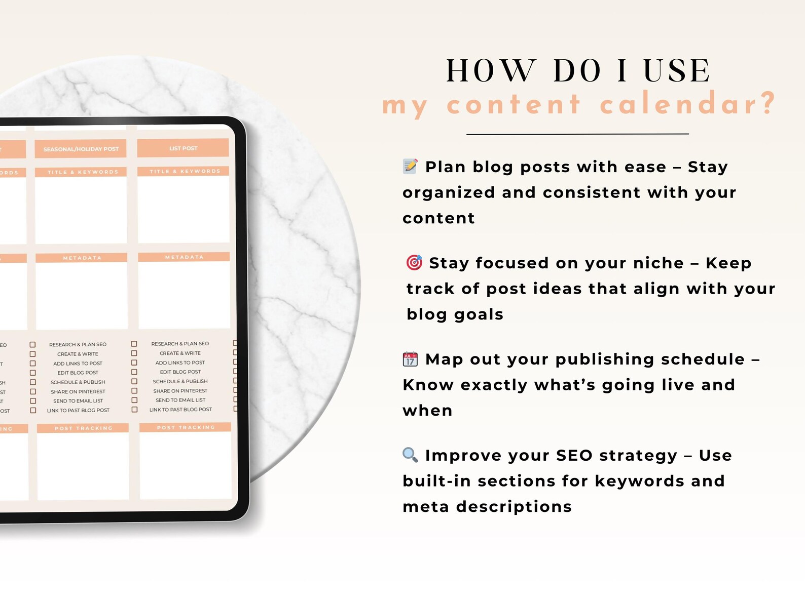 Blog Post Content Planner Google Sheet, Blog Post Idea Tracker, Blog ...
