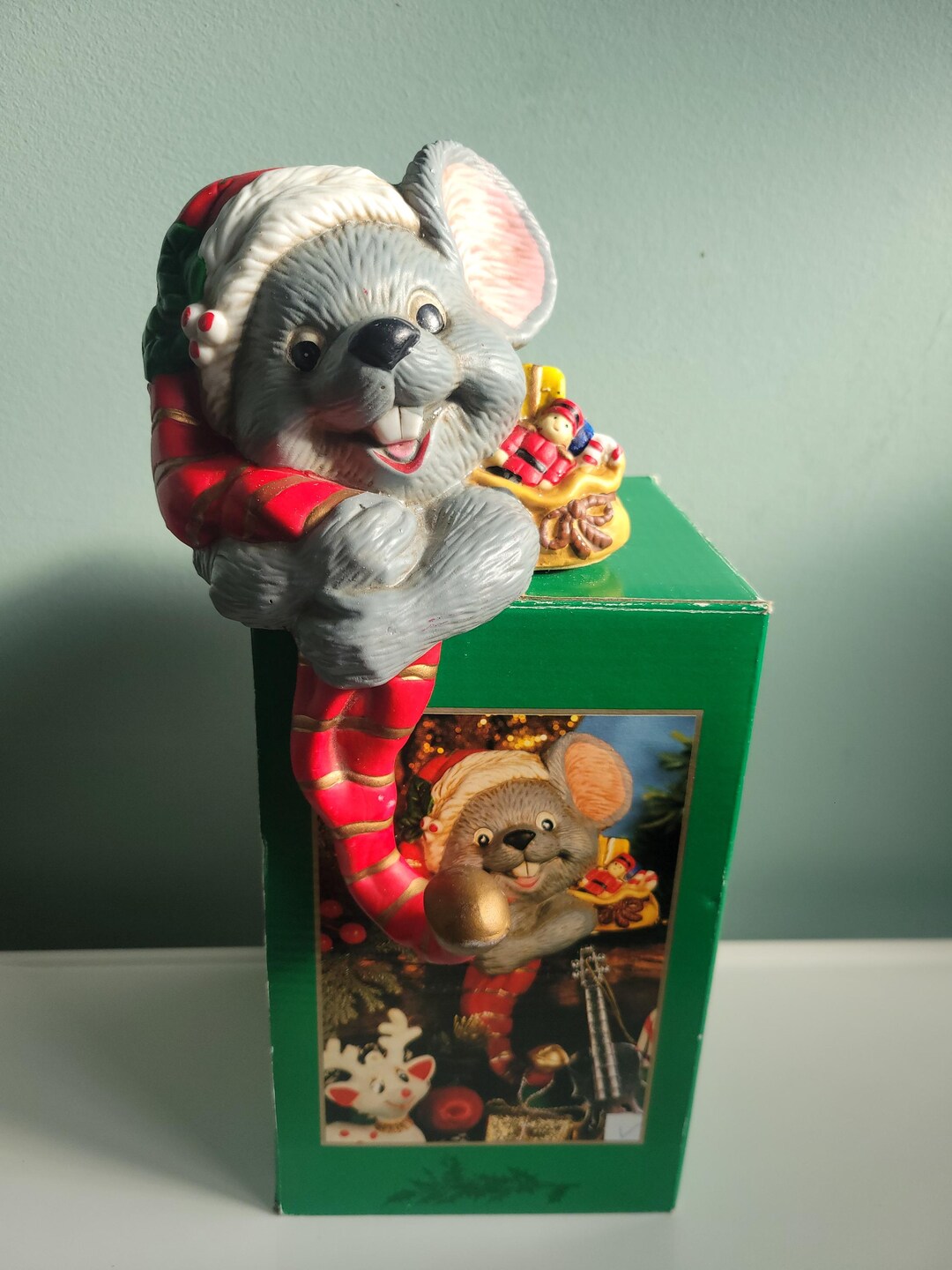Vintage Christmas Mouse Stocking Holder - Etsy