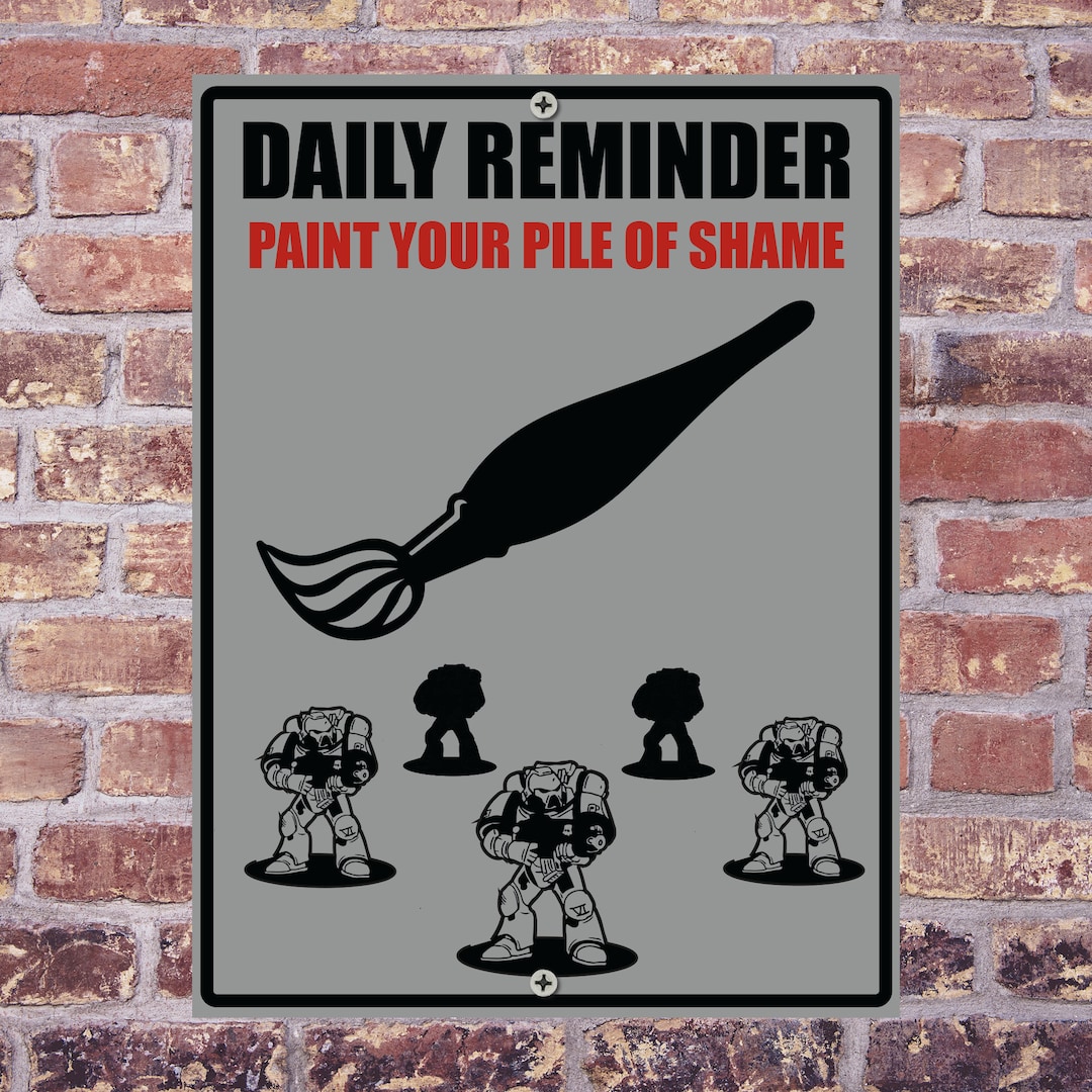 Funny PILE OF SHAME Aluminum Warning Sign - Etsy
