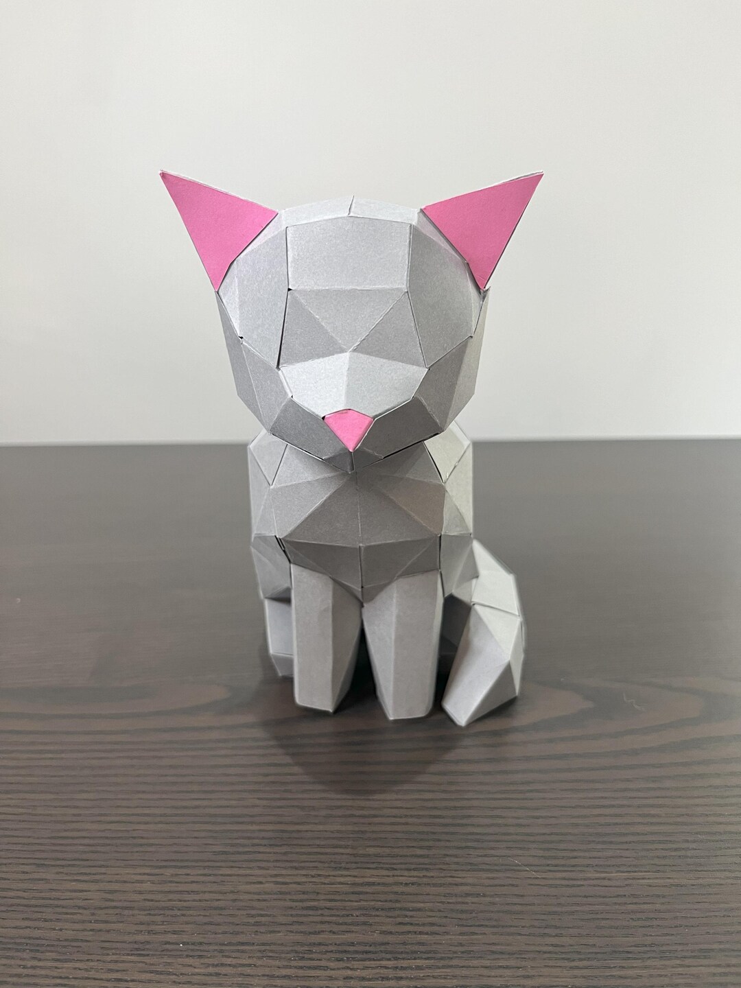 3D Kitten Cat Papercraft Kit | DIY Low Poly Animal Model | Physical ...