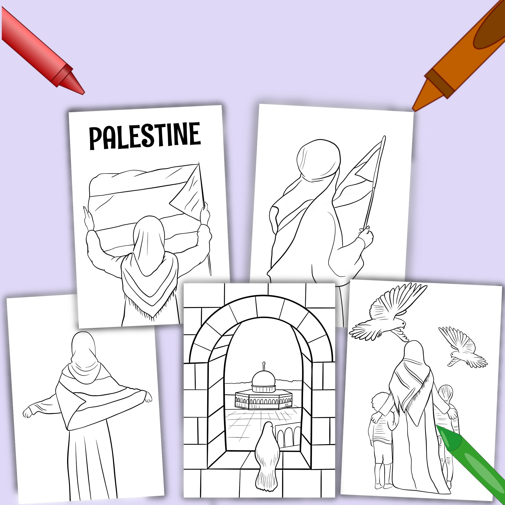 Palestine Coloring Pages, Palestinian Flag, Islamic Art (digital ...