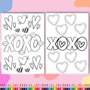 Printable Jpeg Heart Coloring Pages, Downloadable Valentine's Day ...