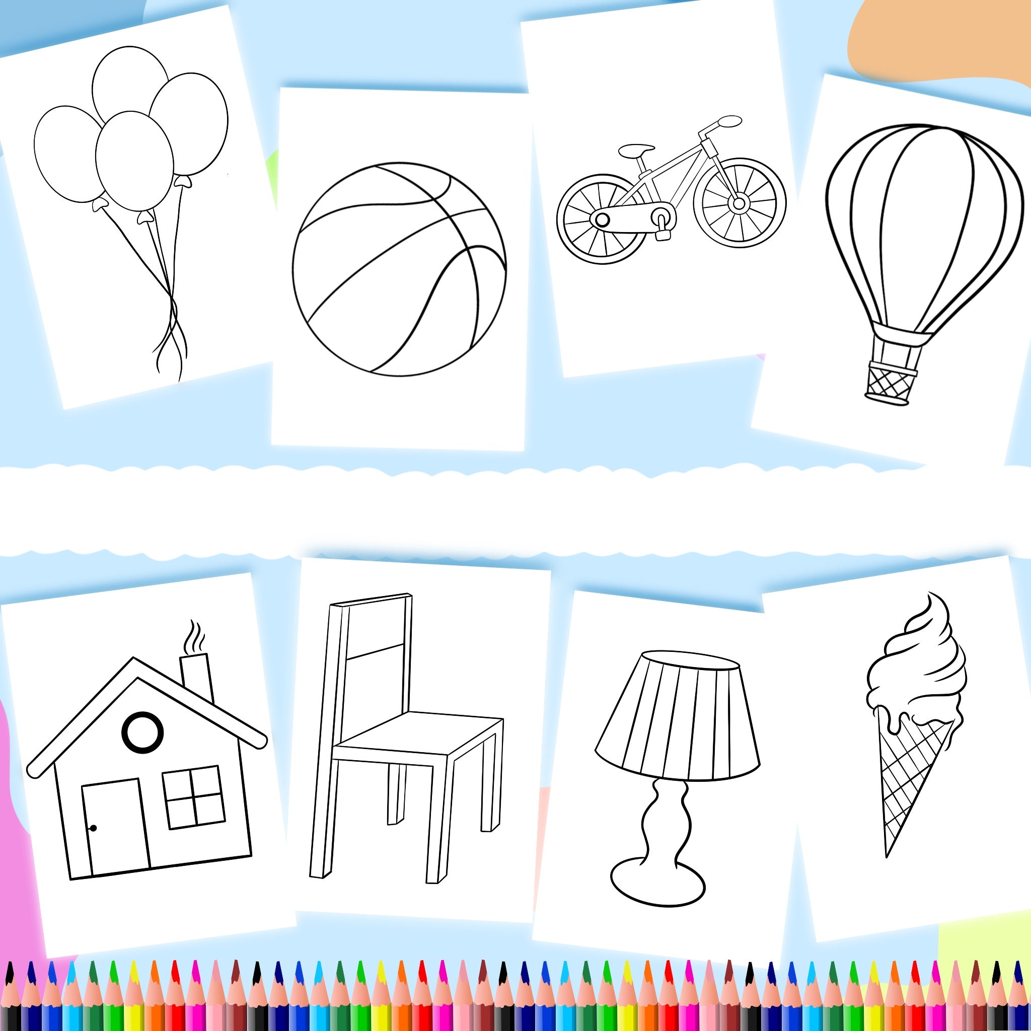 30 Printable Coloring Pages for Kids, Toddlers, Preschool at Home ...