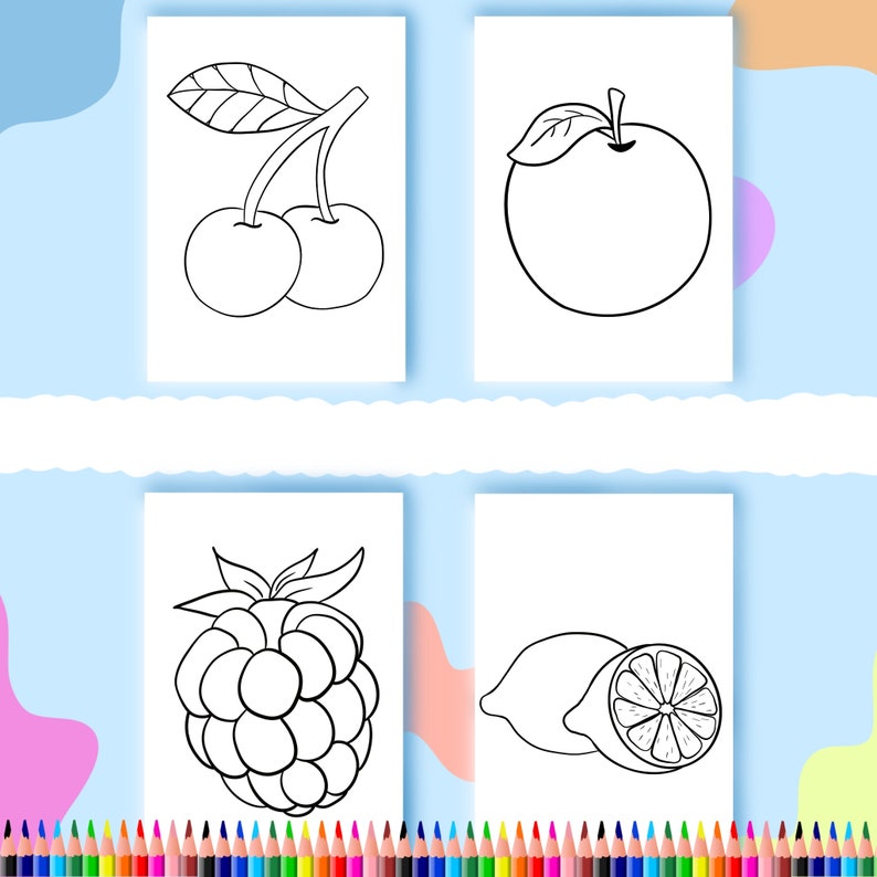 Easy Coloring Pages for Kids, 10 Printable Coloring Pages for ...