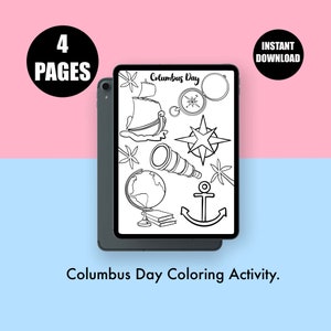 Columbus Day Jpeg Image Digital Download, Happy Columbus Day Bundle ...