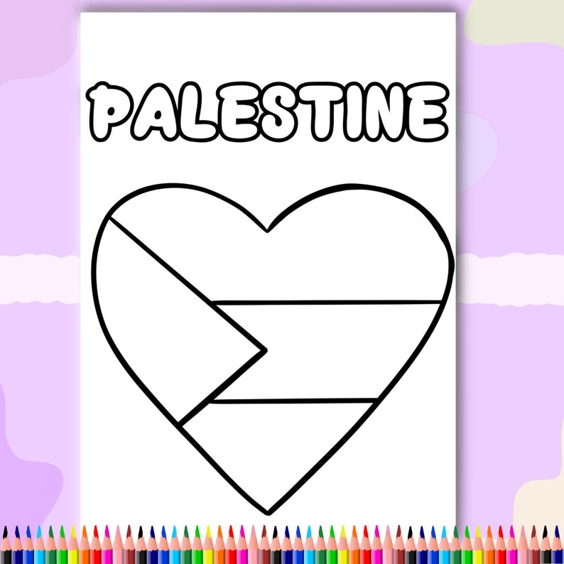 Printable Palestine Coloring Pages, Cultural Art (digital Download) - Etsy