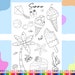 5 Great Coloring Pages for Kids: Animals Nature Summer - Etsy