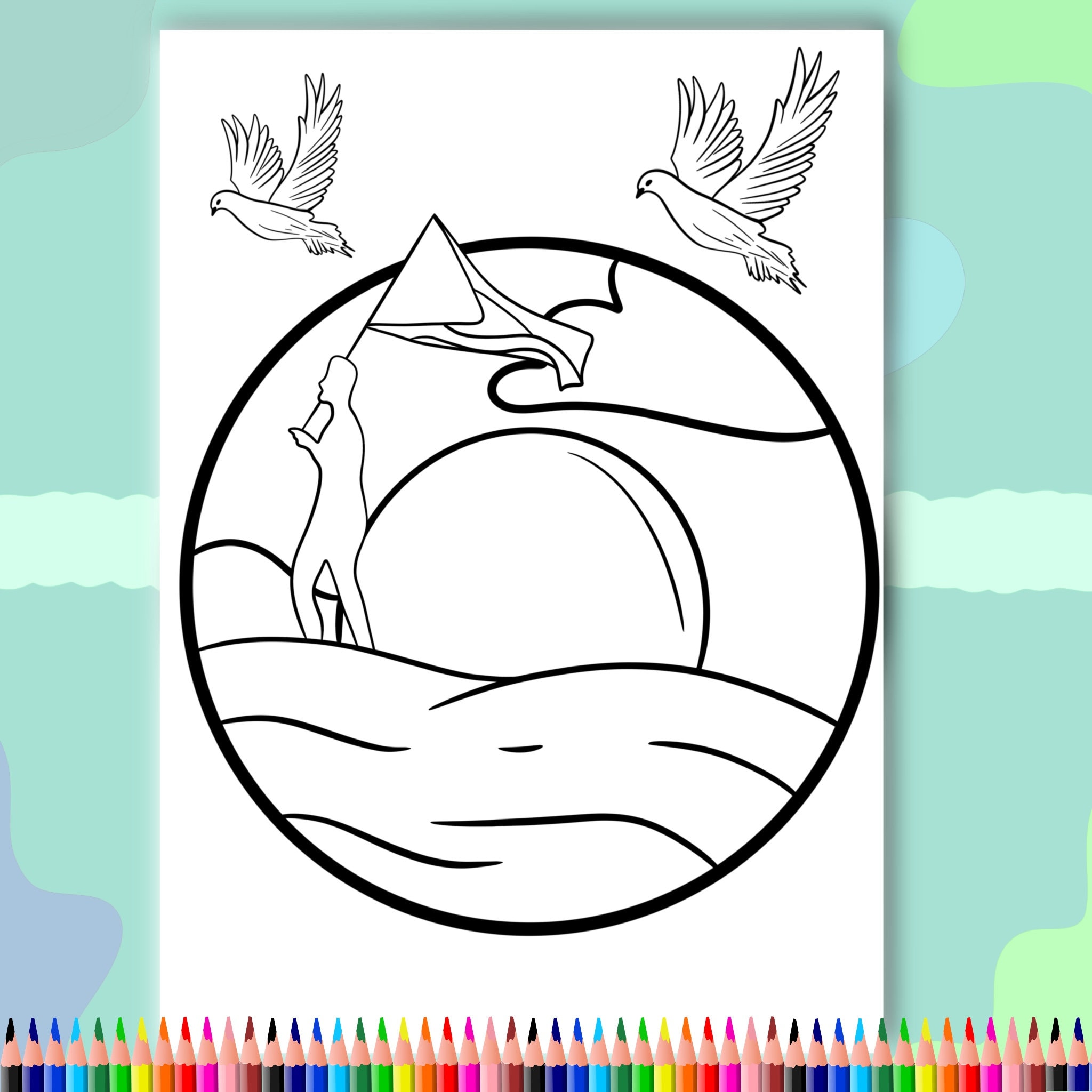 Printable Palestine Jpeg Coloring Pages, Downloadable Digital Palestine ...