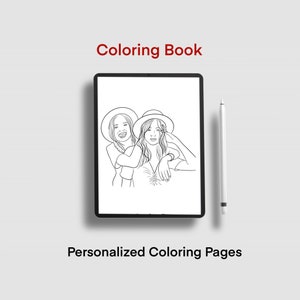 Custom Coloring Page Pack, Digital Personalized Coloring Book, Hand ...