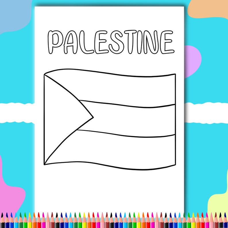 Printable Palestine Jpeg Coloring Pages, Downloadable Digital Palestine ...