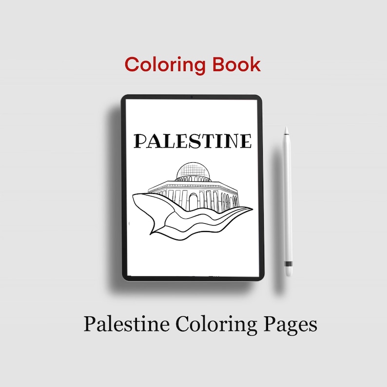 Printable Palestine Jpeg Coloring Pages, Downloadable Digital Palestine ...