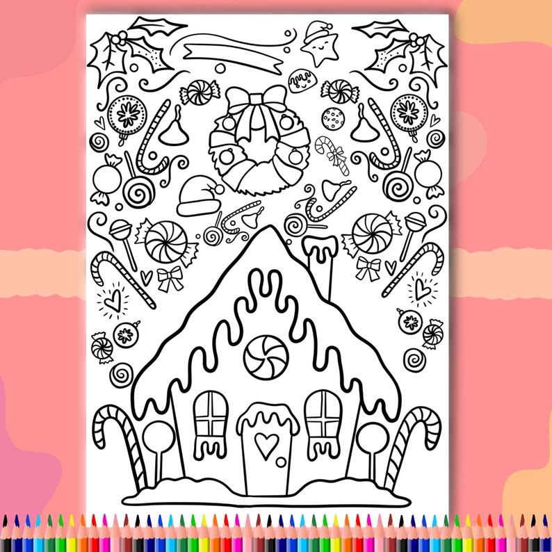 Very Merry Christmas, Printable Christmas Coloring Book, Jpeg Christmas ...