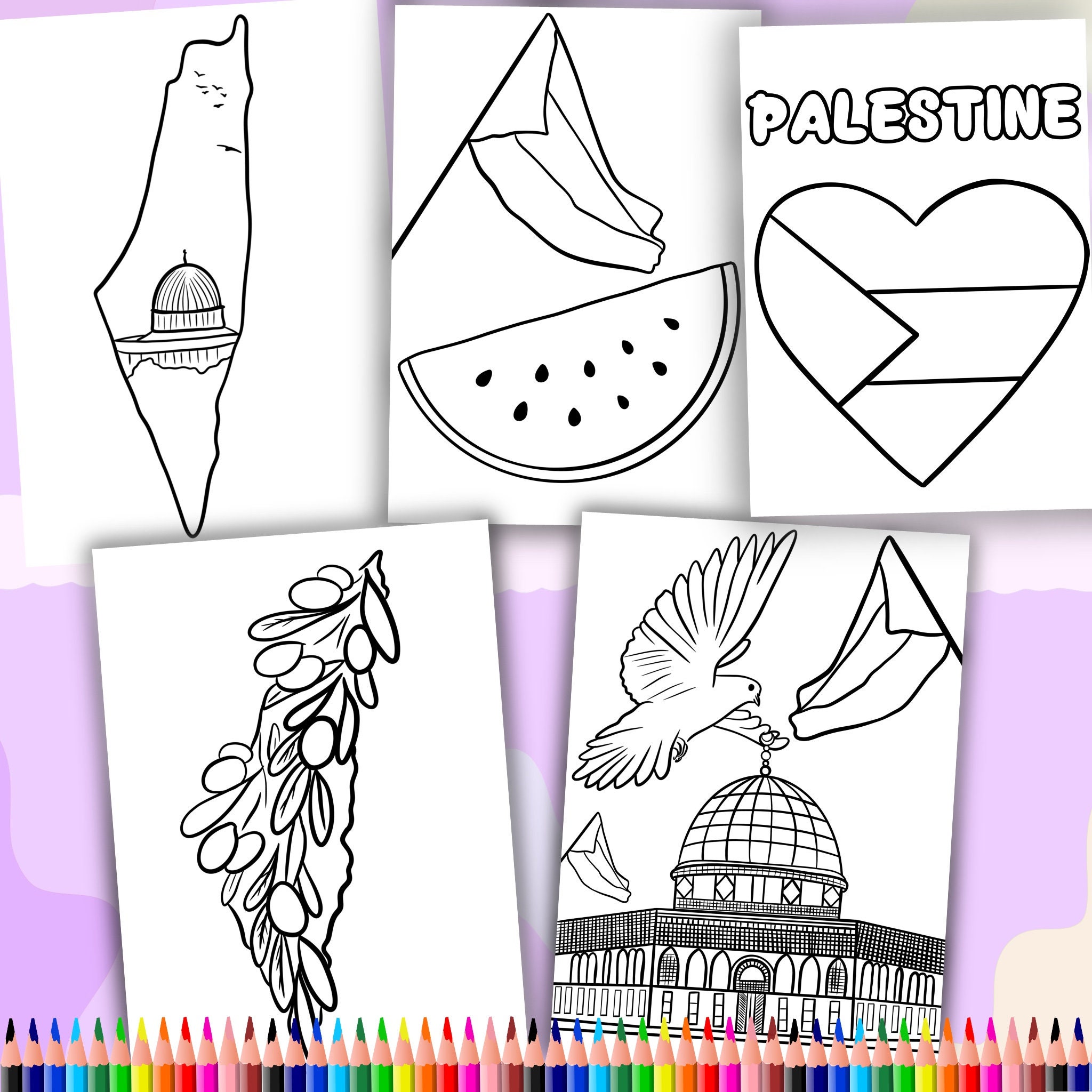 Downloadable Palestine Flag Coloring Page, Printable Palestine Map for ...
