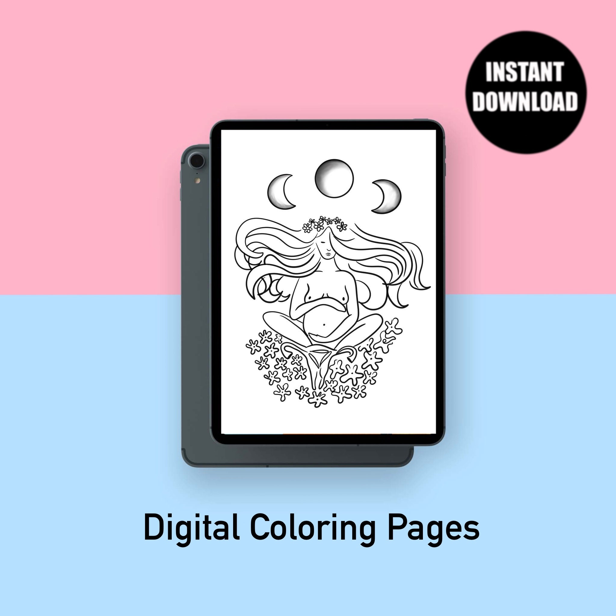 Birth Affirmation Coloring Page, Pregnancy Coloring Page, Motherhood ...