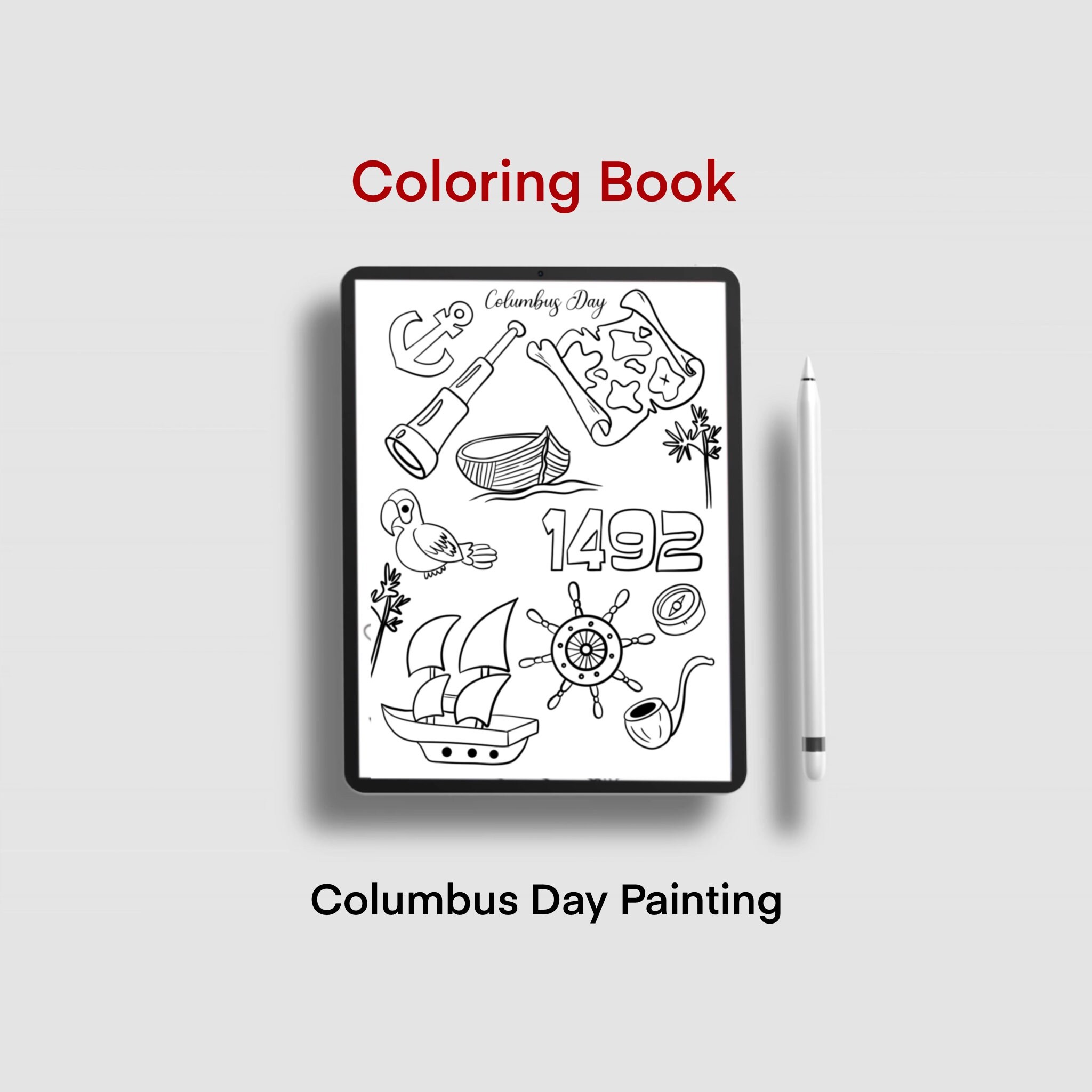 Columbus Day Jpeg İmage Digital Download, Happy Columbus Day Bundle ...