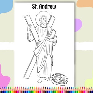 Happy St. Andrews Day, Jpeg Printable Scotland Coloring Pages, Instant ...