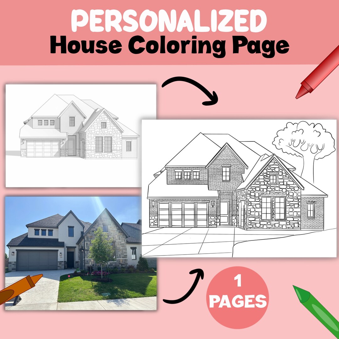 Line Drawing of Your House, Personalized Home Portrait, Custom House ...