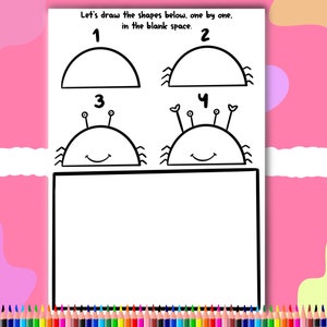 Step by Step Drawing Activity, Easy Coloring Page for Kids, Printable ...