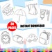 30 Printable Coloring Pages for Kids Toddlers Preschool at - Etsy