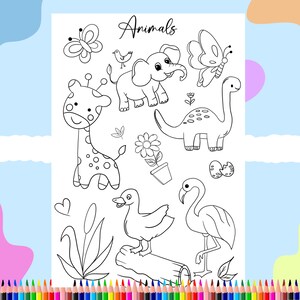 5 Great Coloring Pages for Kids: Animals, Nature, Summer Themed ...