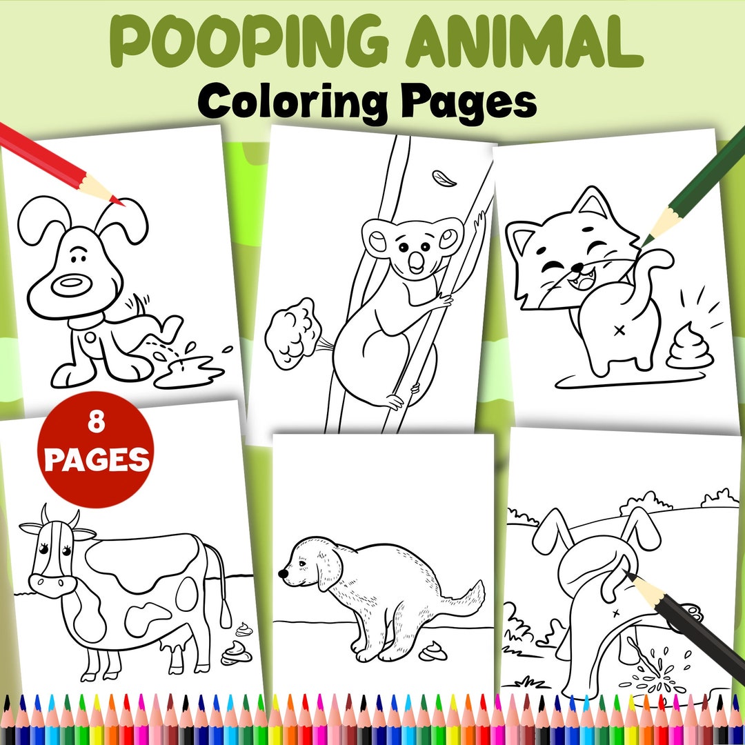 Printable Pooping Animals Coloring Pages, Jpeg Pooping Dog Animal ...