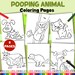 Pooping Animals Coloring Book, Funny Printable Activity (jpeg Download ...