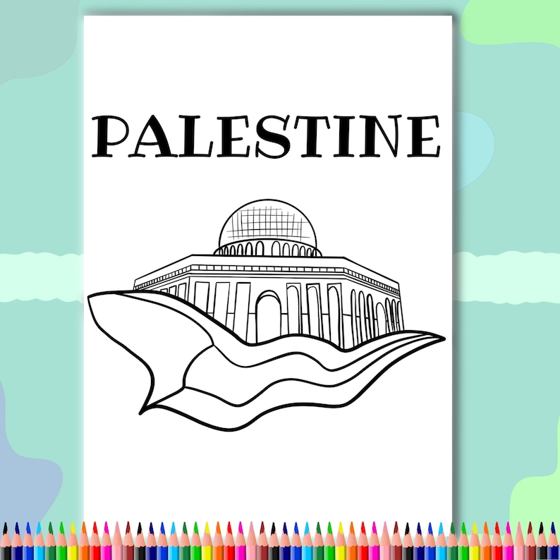 Printable Palestine Jpeg Coloring Pages, Downloadable Digital Palestine ...