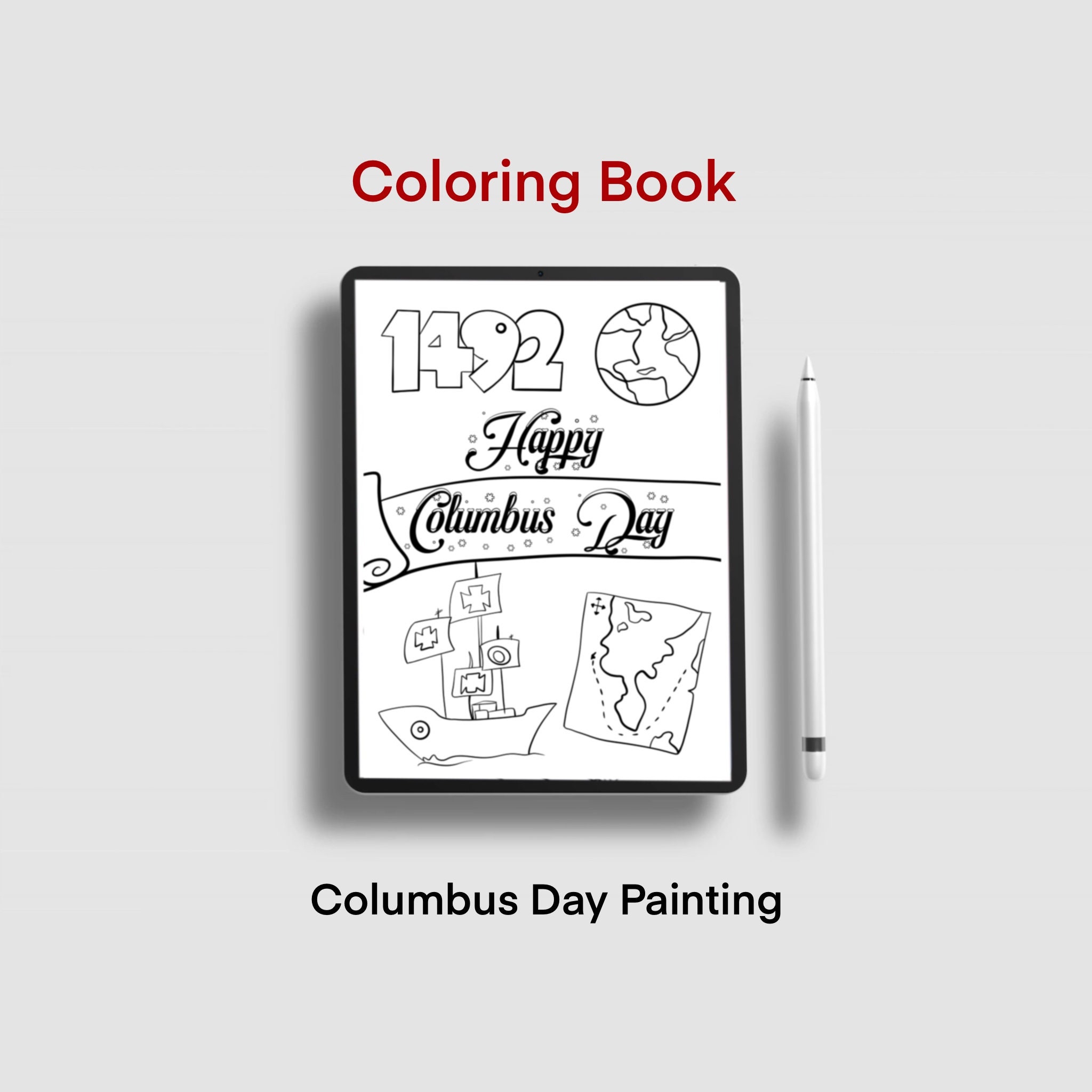 Columbus Day Jpeg İmage Digital Download, Happy Columbus Day Bundle ...