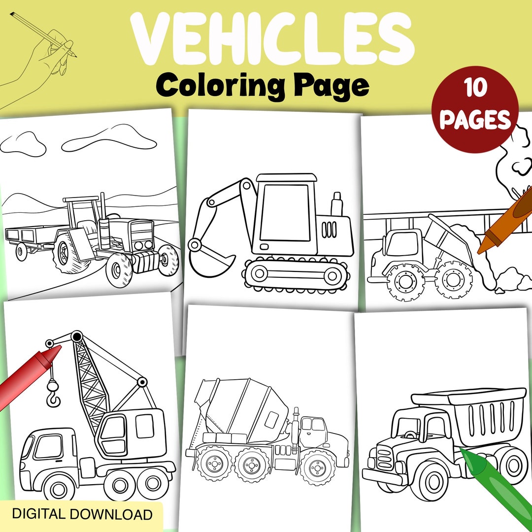 Vehicle Coloring Pages, Construction Jpeg Printable Page, Vehicle ...