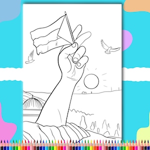 Printable Palestine Jpeg Coloring Pages, Downloadable Digital Palestine ...